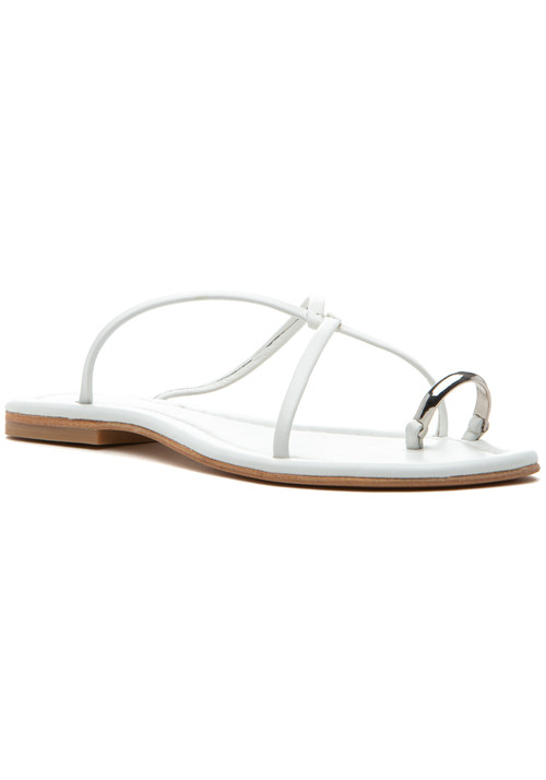 Jeffrey Campbell Pacifico Sandal White Silver Leather