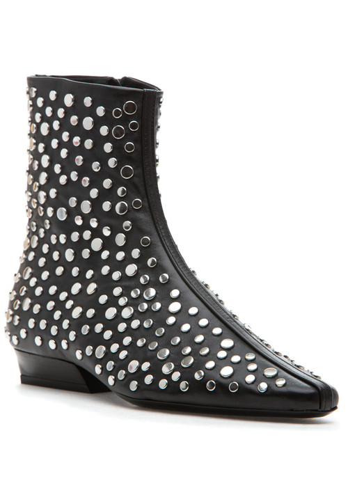 Staud Wally Flat Ankle Boot Rivets