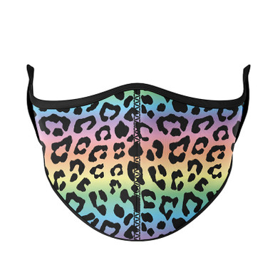 Rainbow Leopard Face Mask