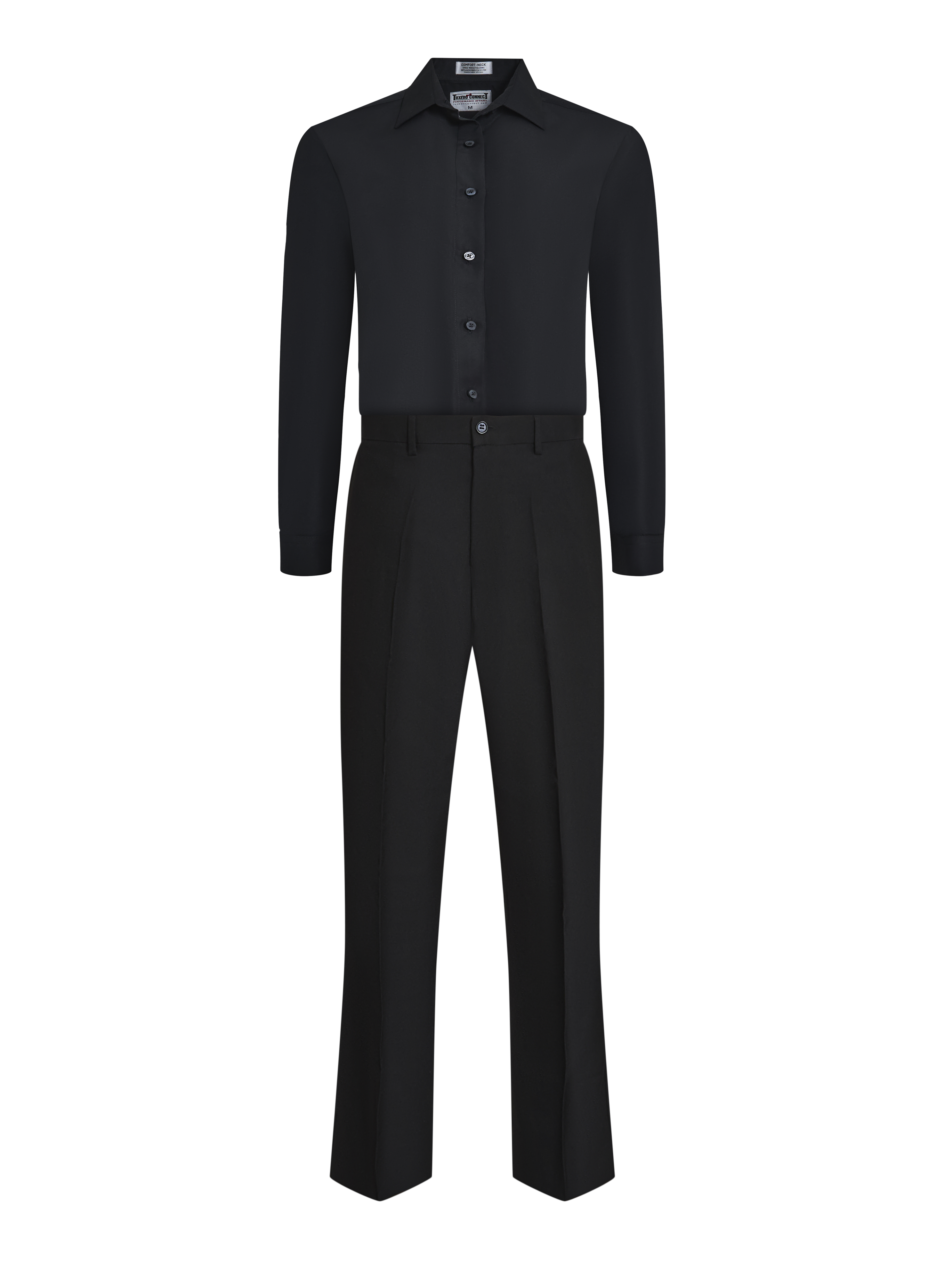 The Riley- Ladies Package with Black Dress Pants and a Black Dress Shirt