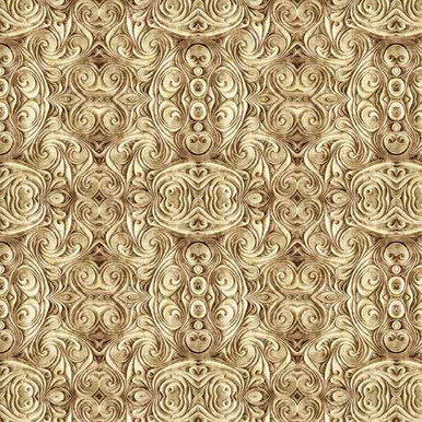 Scroll Medallion 108" Tan - Heartbeat Quilting