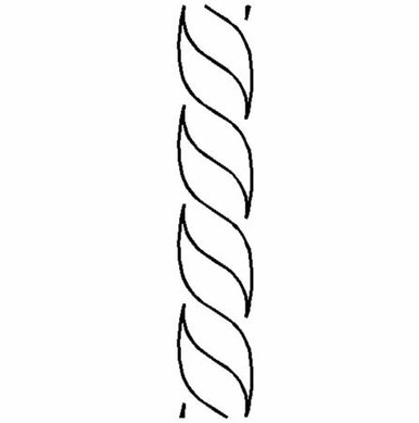 Stencil Continuous Curve Rope 1-1/2in- Plastic - Heartbeat Quilting