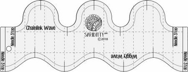 SARIDITTY-Wiggly & Chainlink Wave Ruler- Long Arm - Heartbeat Quilting