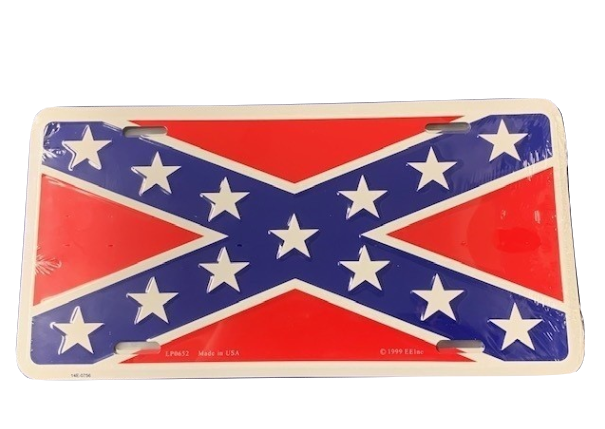 Rebel Confederate Flag License Plate