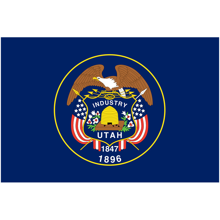 Utah Historic State Flag (1922 - 2011) 2x3ft
