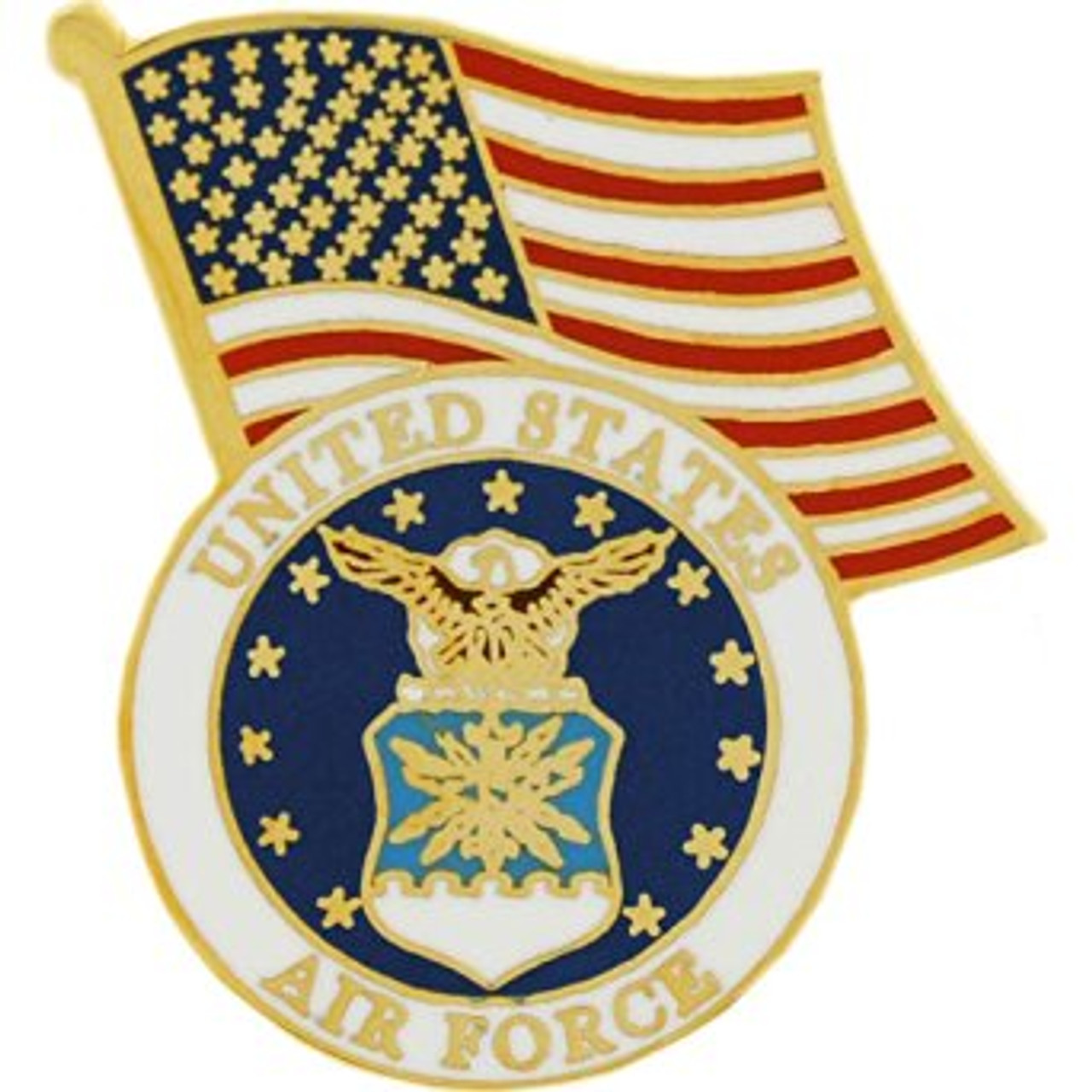 Air Force Us Flag Lapel Pin 2