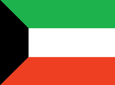 Kuwait - 4" x 6" Miniature Stick Flags