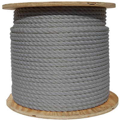 3/8 Inch Flagpole Rope Spool (1000 ft) | no wire center | White Brown ...