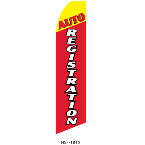 Auto Registration Feather Flag - FlagCenter.com