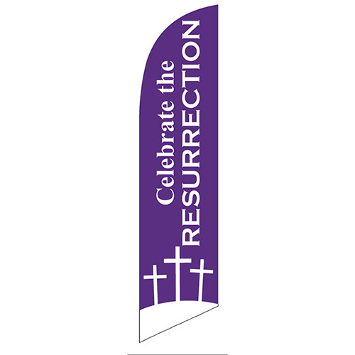 Celebrate the Resurrection Feather Flag