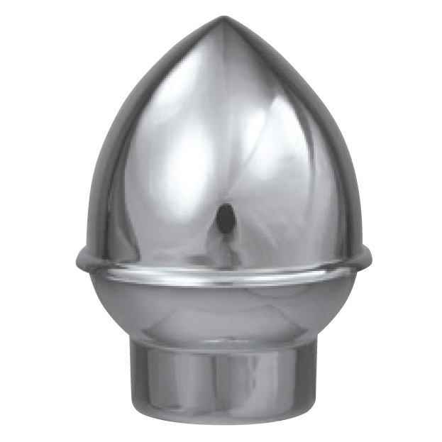 Acorn 1 Inch Plastic Slip - Silver