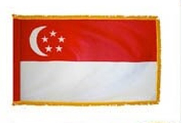 Singapore Fringed Flag