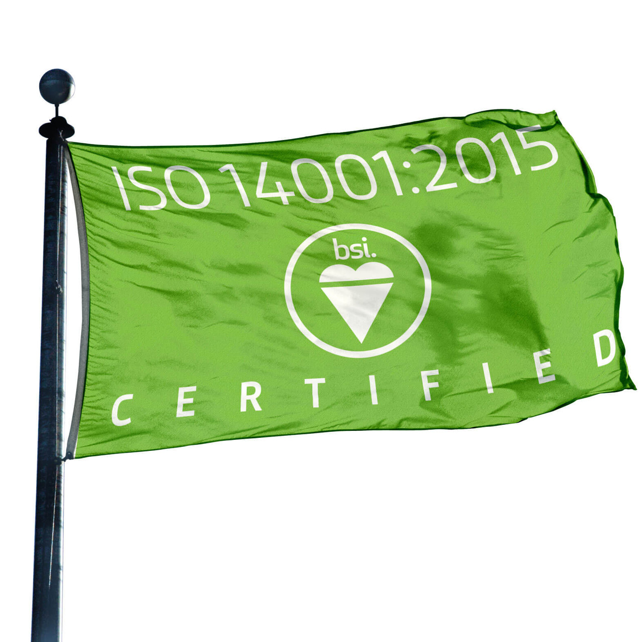 BSI ISO 14001:2015 Certified Flag