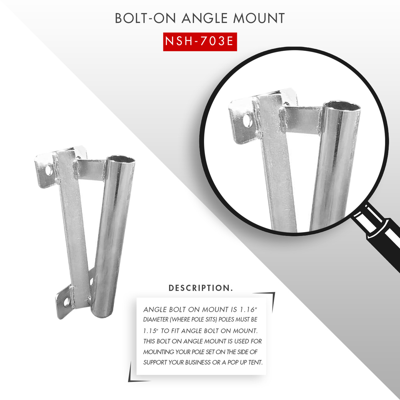 Bolt-on Angle Mount - FlagCenter.com