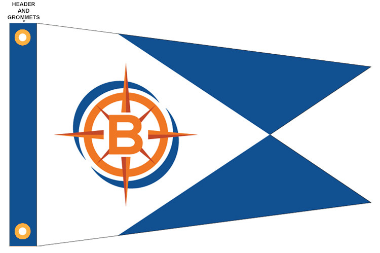 Beauchamp 12x18 Inch Custom Burgee ( 3 Flag Package )