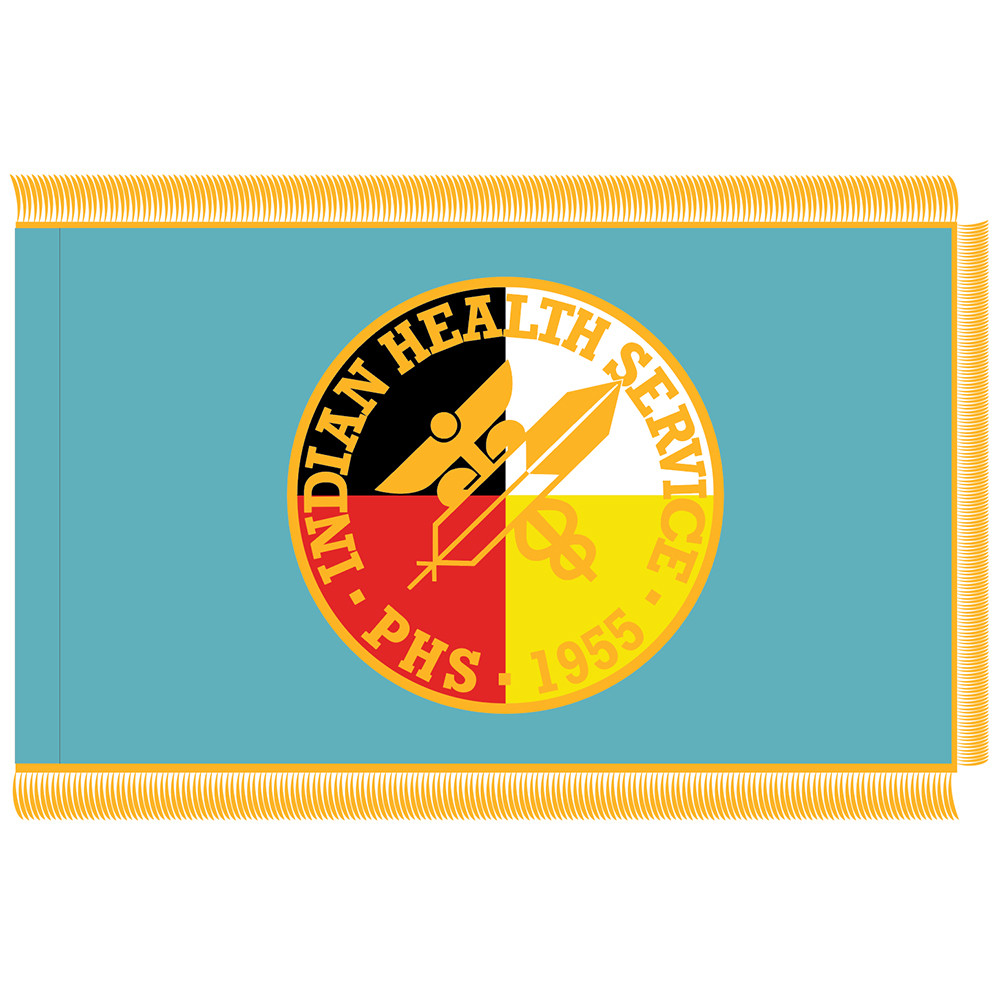 Indian Health Service Gold Fringed Flag