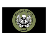 Billings Police SWAT 2.5x4 Custom Flag