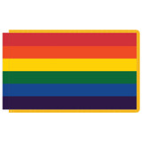 3 x 5 Foot Rainbow Indoor Lobby Flag Sewn