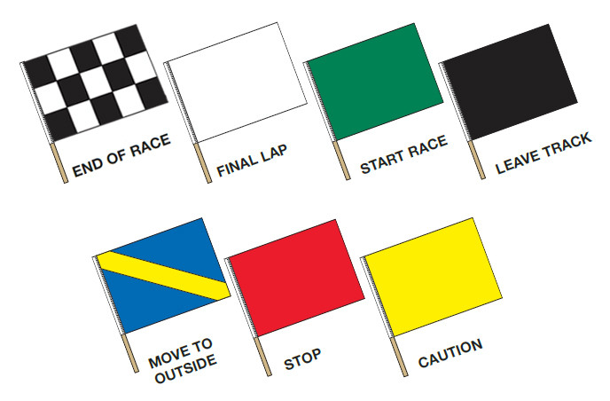 Complete Auto Racing Flag Set 24" x 30"