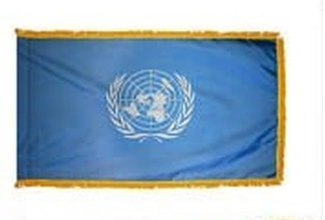 United Nations Fringed Flag