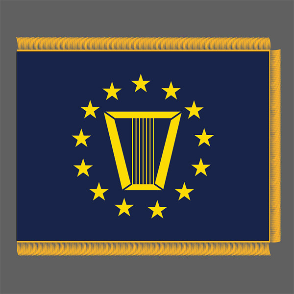 USN Senior Executive Service Fringed Flag- Indoor