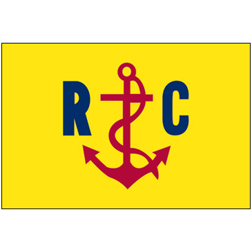 Yellow RC Appliqued 12x18 Inch Custom Flag