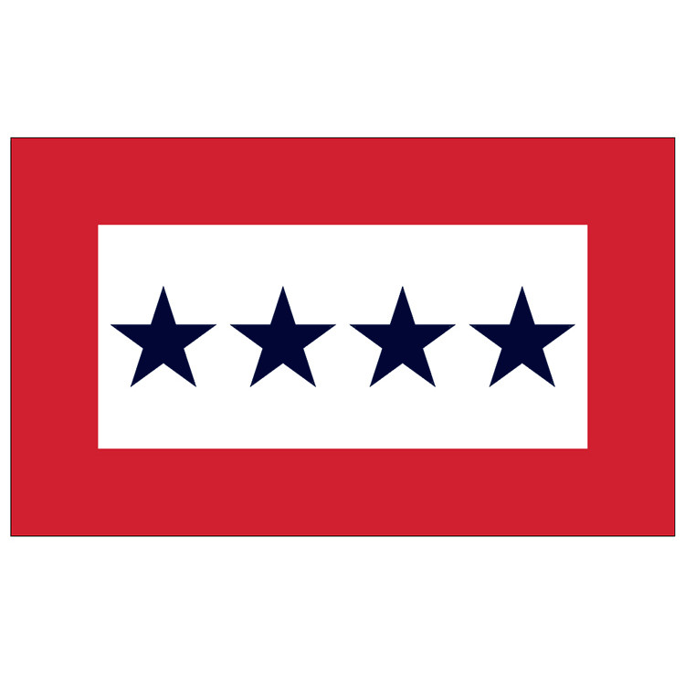 Blue Star 3x5 Service Flag - 4 Stars