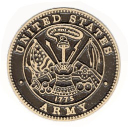 Army 6 Inch Bronze Medallion