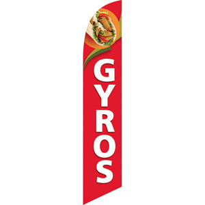 Gyros (white letters) Semi Custom Feather Flag Kit