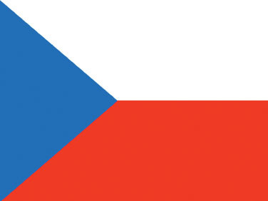 Czech Republic - 4" x 6" Miniature Stick Flags