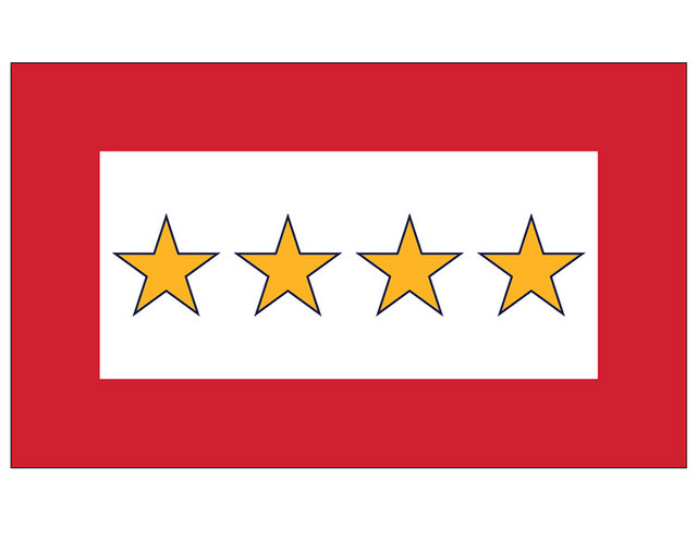 Gold Star 3x5 Service Flag - 4 Stars