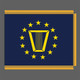 USN Senior Executive Service Fringed Flag- Indoor