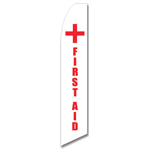 First Aid Feather Flag