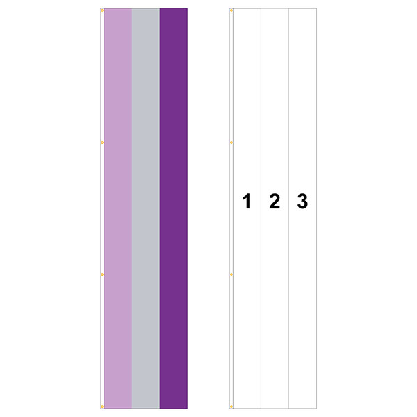 3-Stripe Solid Color Vertical Flag
