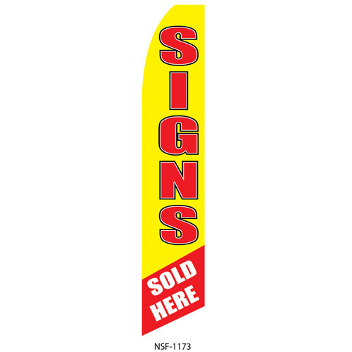 Signs Sold Here Feather Flag - FlagCenter.com