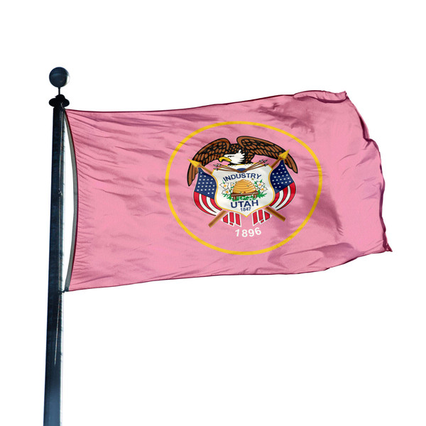 Utah Pink Breast Cancer Flag