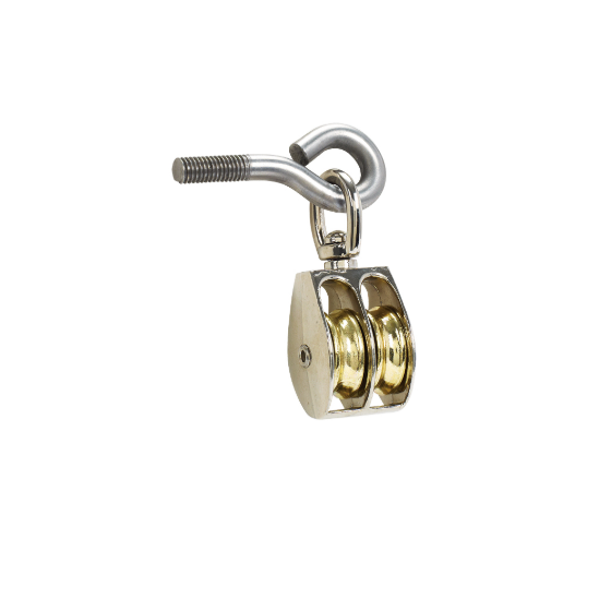 Double Pulley with Eyebolt and Swivel