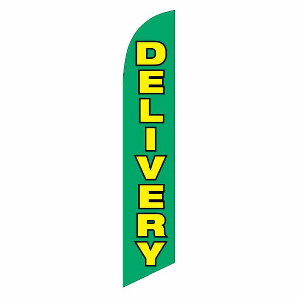 Delivery (green background) Semi Custom Feather Flag Kit