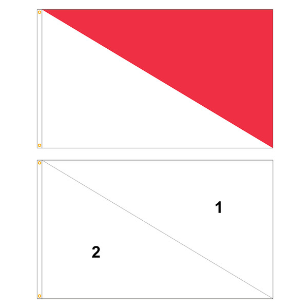 Horizontal 2-Stripe Flags