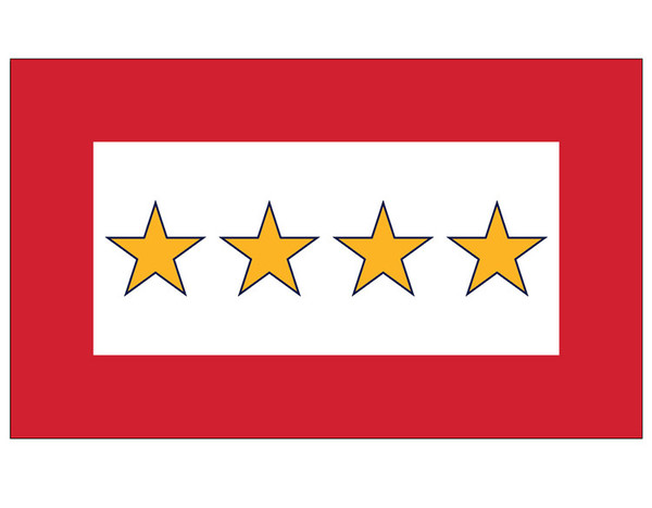 Gold Star 3x5 Service Flag - 4 Stars
