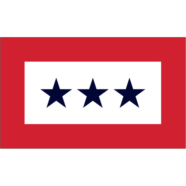 Blue Star 3x5 Service Flag - 3 Stars