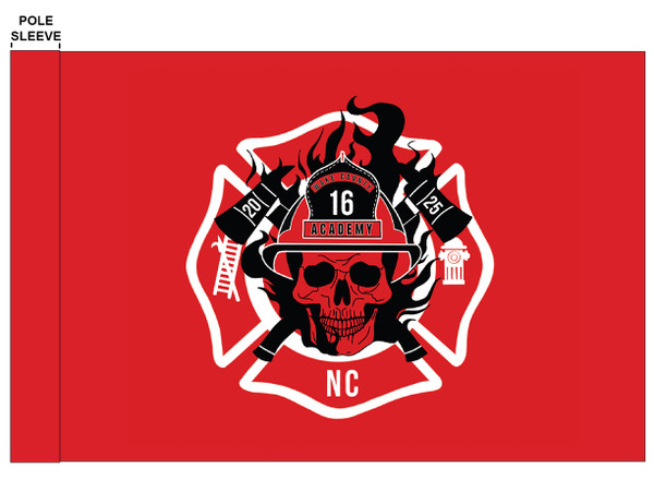 Wake County Fire Services 14x20Inch rectangular flag Double sided ( 1 ...