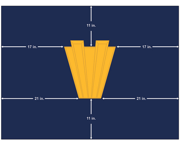 Senior Level Fringed Flag (Appliqued) Gspec 3x4ft ph fr with modified ...