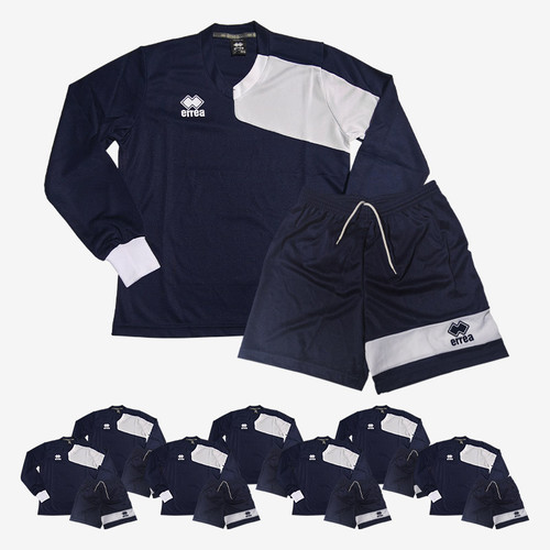 Errea Marcus Kids Shirt & Shorts Kit Set x8 (XXS) - Navy/White ...