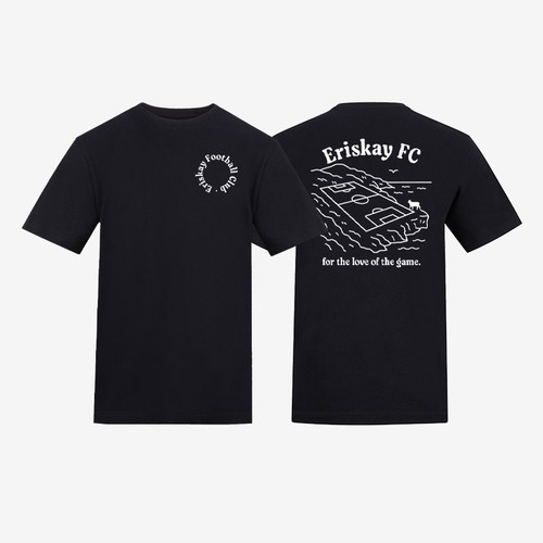 Eriskay FC Adults 'Love of the Game' T-Shirt (Black) | FN Teamwear