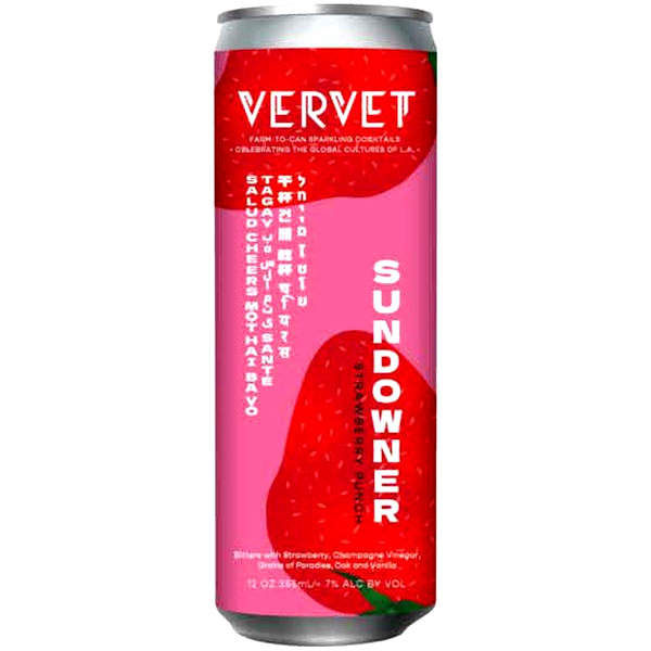 Vervet Sundowner Strawberry Punch Sparkling Ready-To-Drink 4-Pack 12oz ...