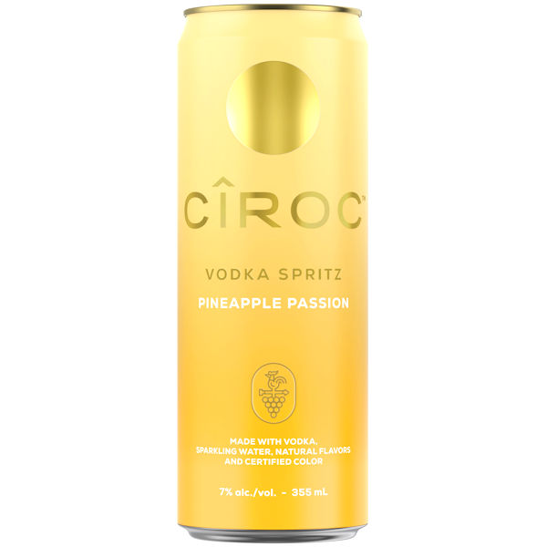 Ciroc Pineapple Passion Vodka Spritz Ready To Drink 4 Pack 12oz Cans