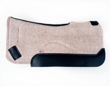 Impact Gel Contour Classic Saddle Pad- Tan w/ Black Wear Leather ...
