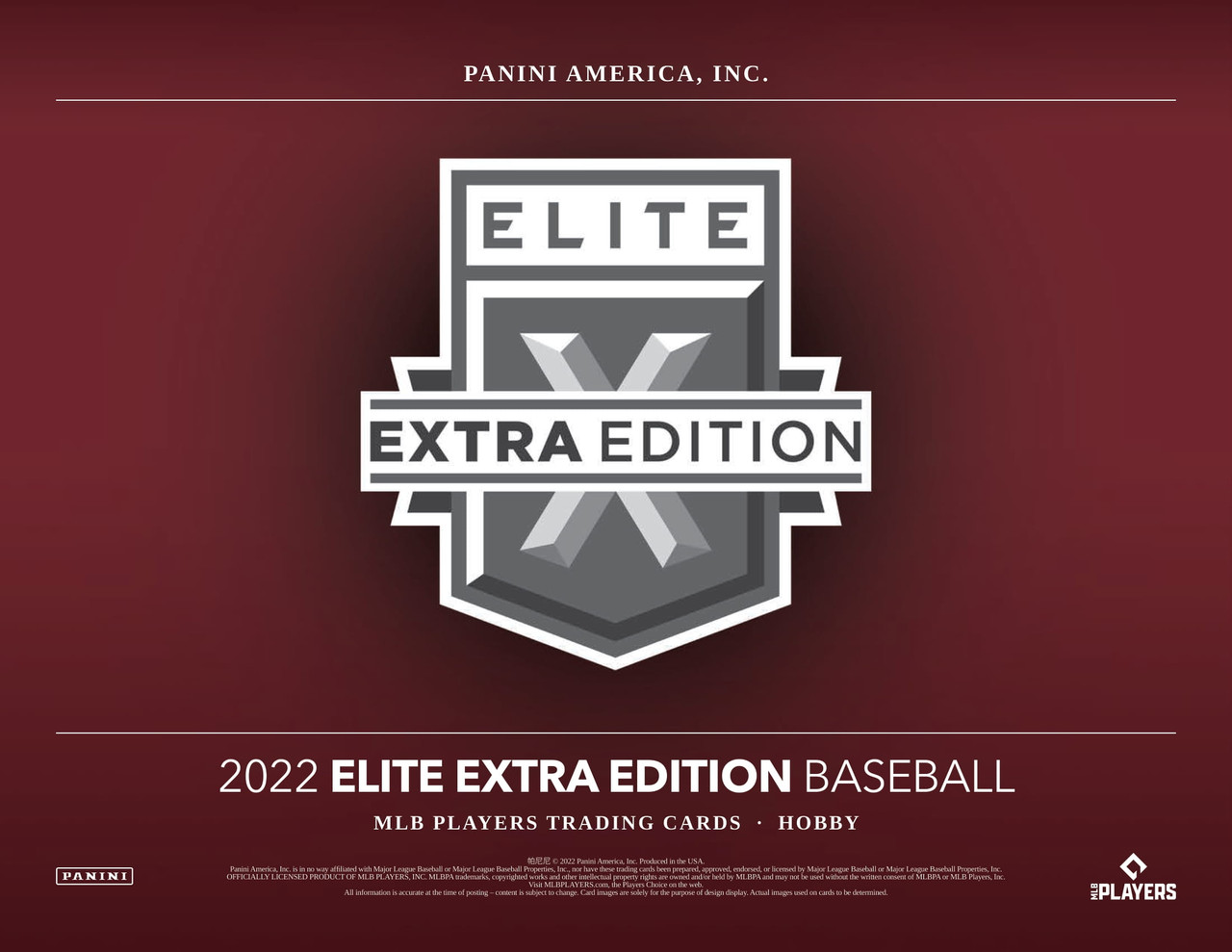 2022 Panini Elite Extra Edition Baseball Hobby Box