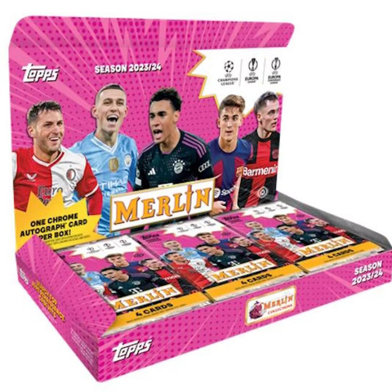2023/24 Topps Chrome Merlin UEFA Club Competitions Soccer Hobby Box - Buy Now at Diamond Cards ...